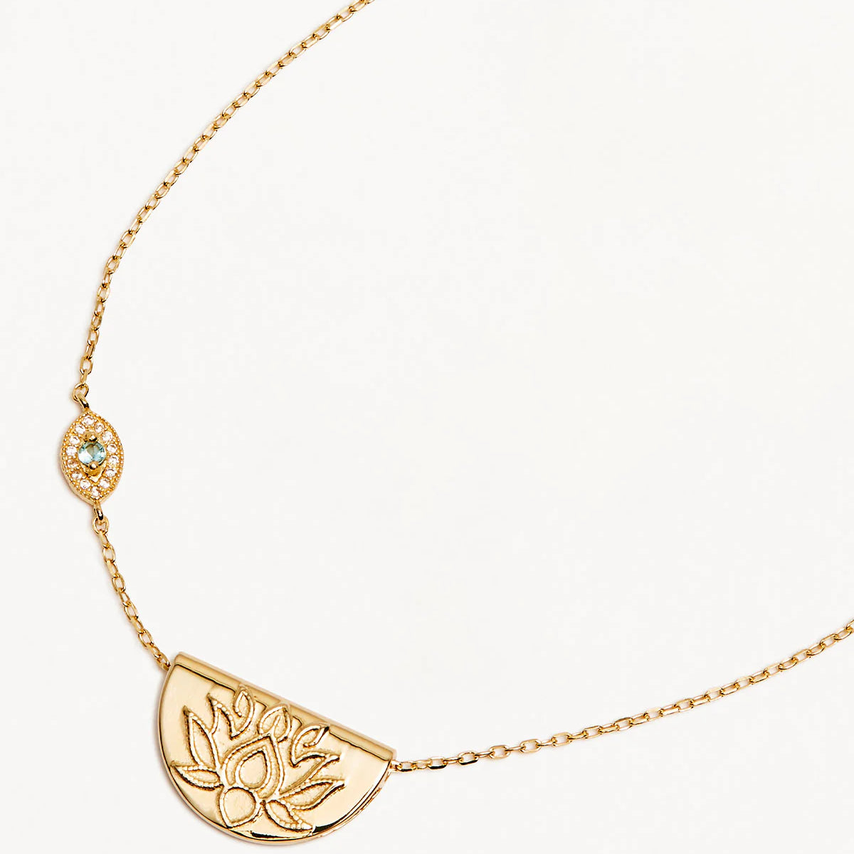 By Charlotte Eye Of Peace Lotus Necklace Gold – Aloha Eve